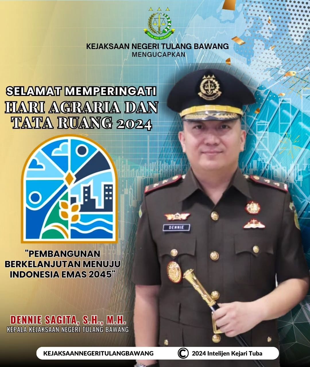 Kepala Kejaksaan Negeri Tulang Bawang Dennie Sagita, S.H., M.H beserta ...